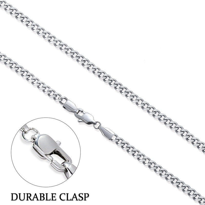 3.5mm Stainless Steel Cuban Chain – VVS Jewelry