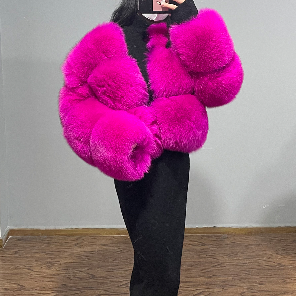 Hot Pink Fur Jacket – VVS Jewelry