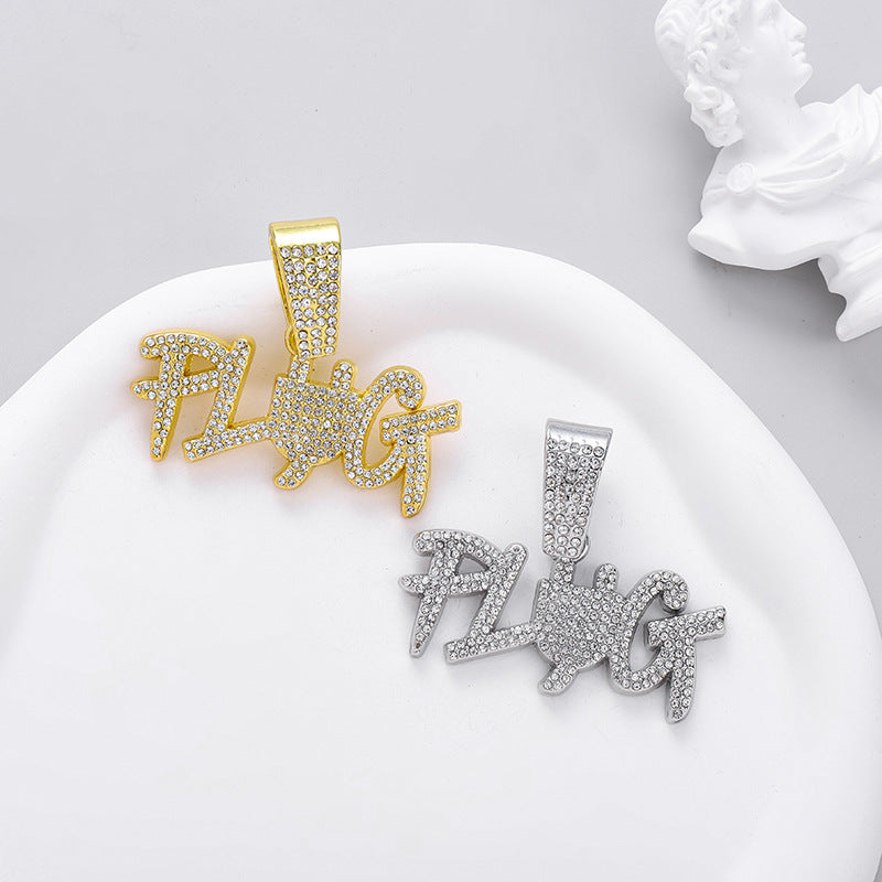 PLUG Letter Pendant + Cuban Chain – VVS Jewelry
