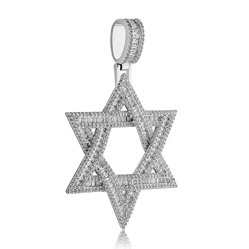 VVS Iced Out Jewish Star of David Pendant Necklace – VVS Jewelry