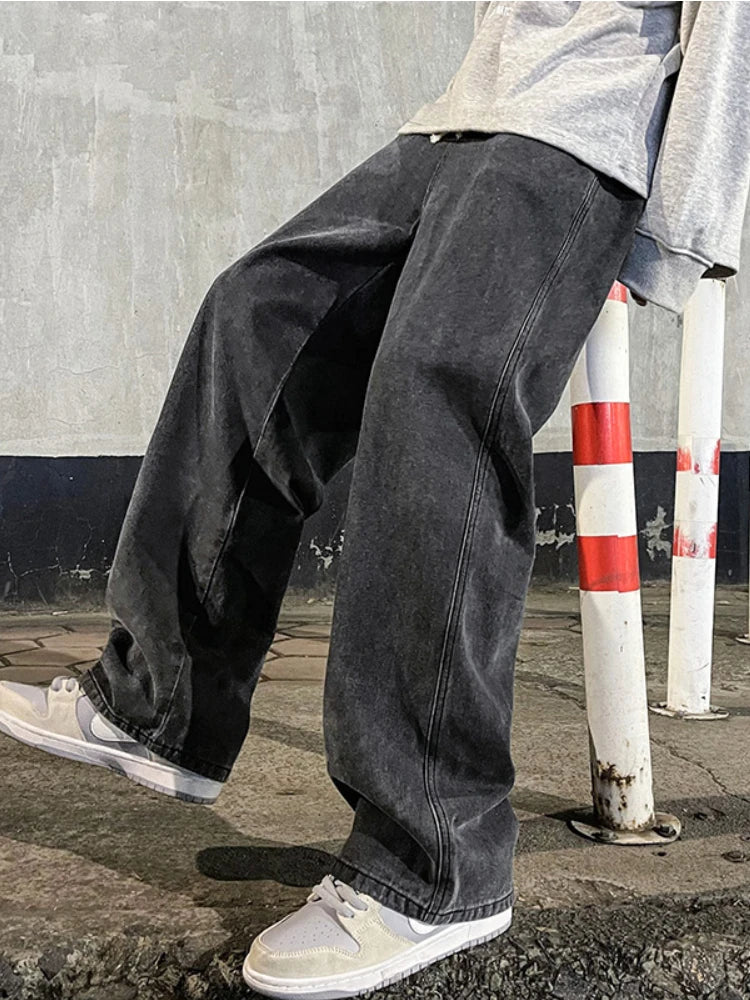 High Street Straight Loose Wide Leg Baggy Jeans – VVS Jewelry