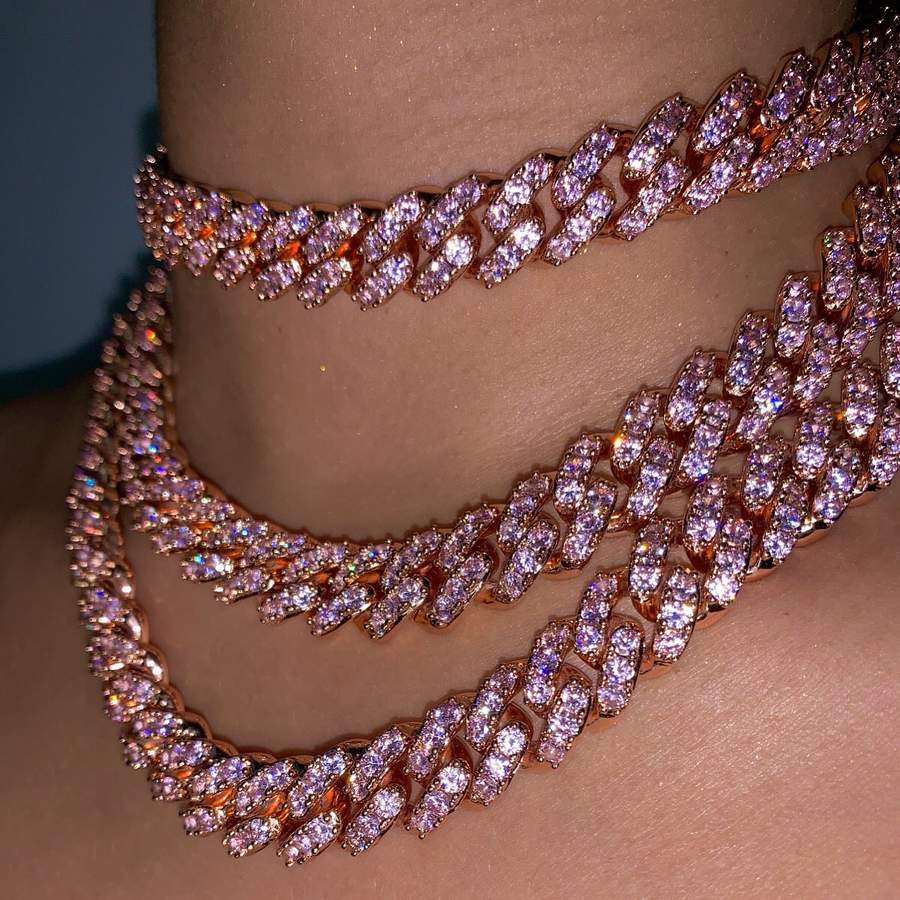 Pink Cuban Choker Chain