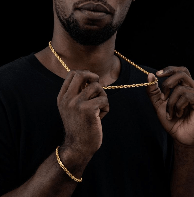 5MM 18K Solid Gold Rope Chain – VVS Jewelry