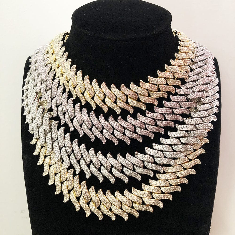 16mm Spiked Cuban Chain