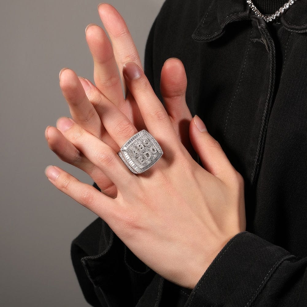 Custom Fully Iced Name Boss Ring