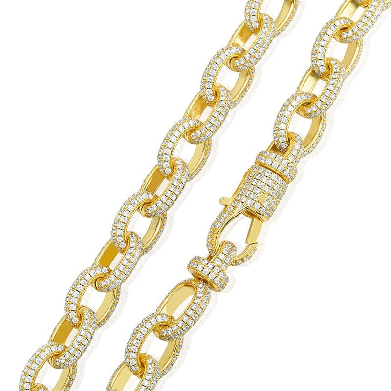 Fully Iced 15MM Icy Rolo Chain – VVS Jewelry