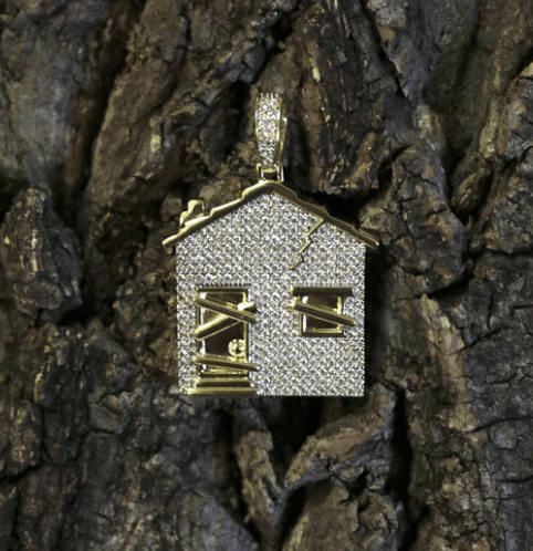 Fully Iced Trap House Pendant Necklace – VVS Jewelry