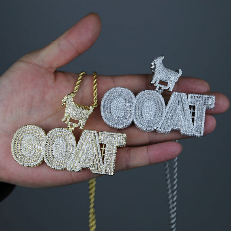 GOAT Hip Hop Bling Iced Out Pendant – VVS Jewelry