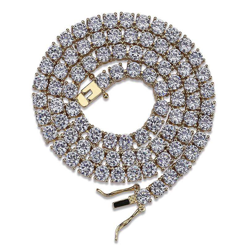 Diamond Prong Tennis Chain - Will Not Rust or Fade