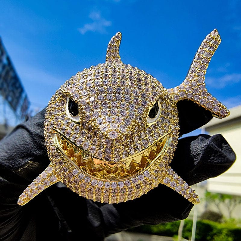 Iced Big Shark Pendant Chain