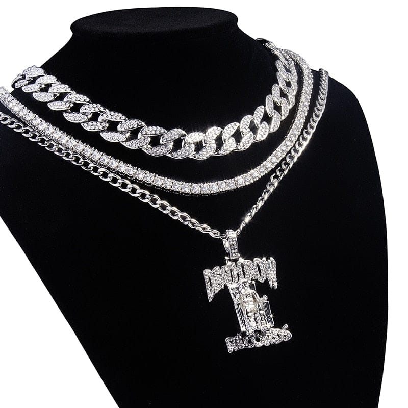 Icy Death Row Records Pendant Chain Bundle