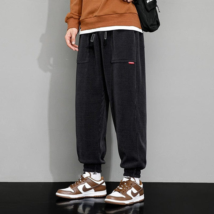 Rugged Corduroy Garterized Men's Pants