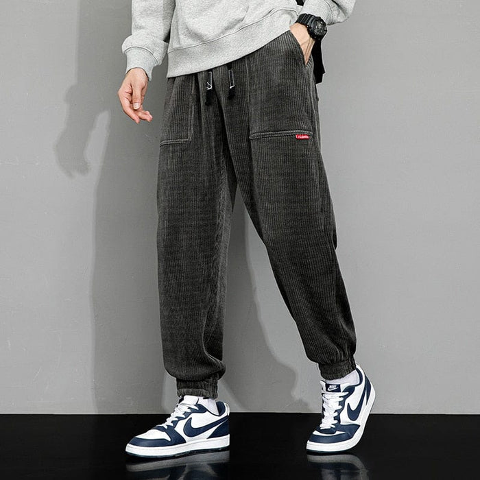 Rugged Corduroy Garterized Men's Pants