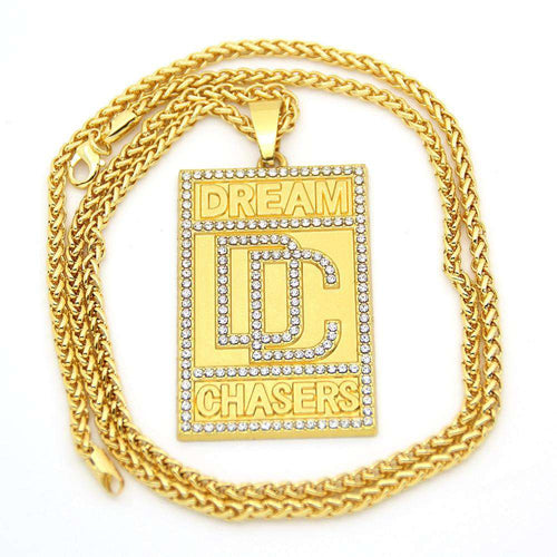 Meek Mill Dream Chasers 14k Gold Plated Pendant Necklace