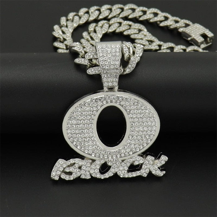 Icy Rapper O BLOCK Cuban Pendant Chain
