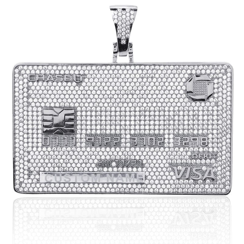 Icy Custom Credit Card Name Pendant Chain