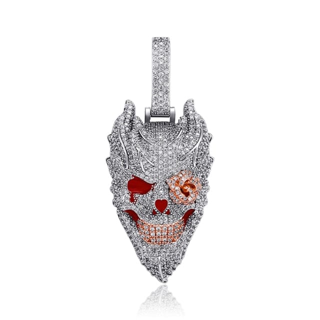 Fully Iced Evil Punk Smile Pendant Chain