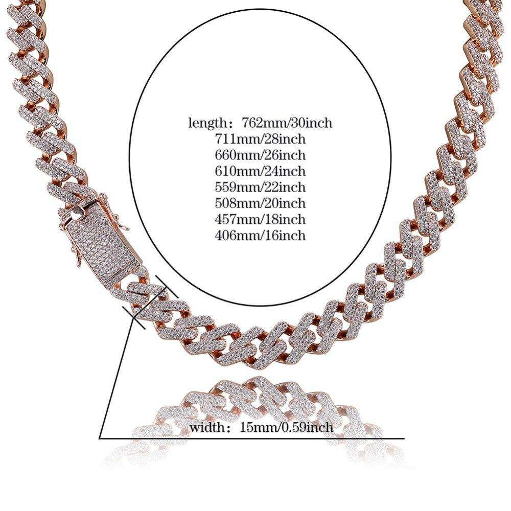 Diamond - 14mm Diamond Prong Cuban Chain AAA Quality – VVS Jewelry